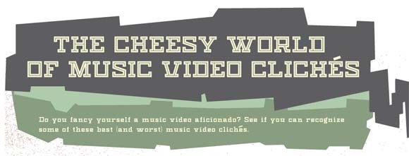 The Cheesy World of Music Video Cliches [Infographic]
