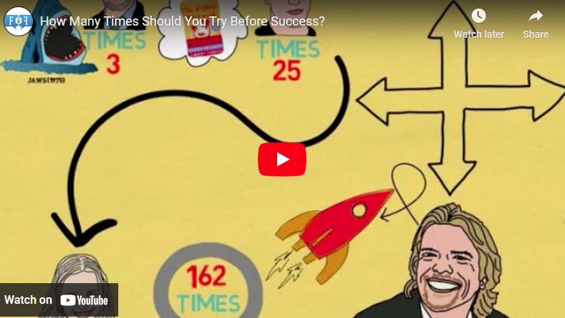How Many Times Should You Try Before Success [Video Infographic]