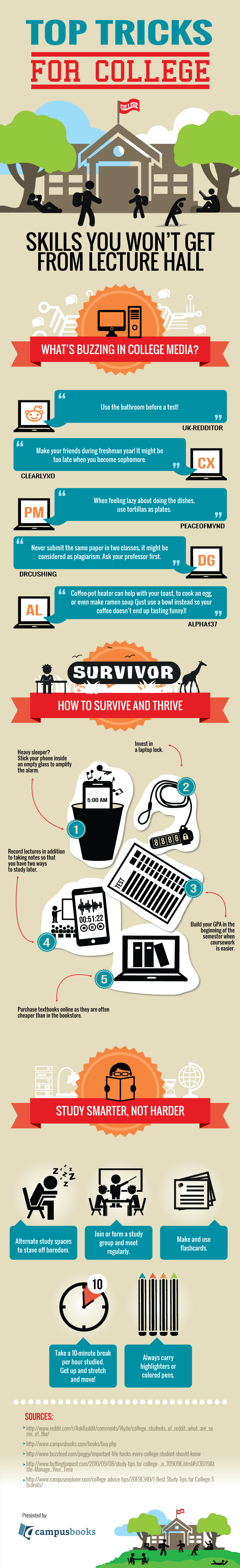 Top Tricks For College Infographic 