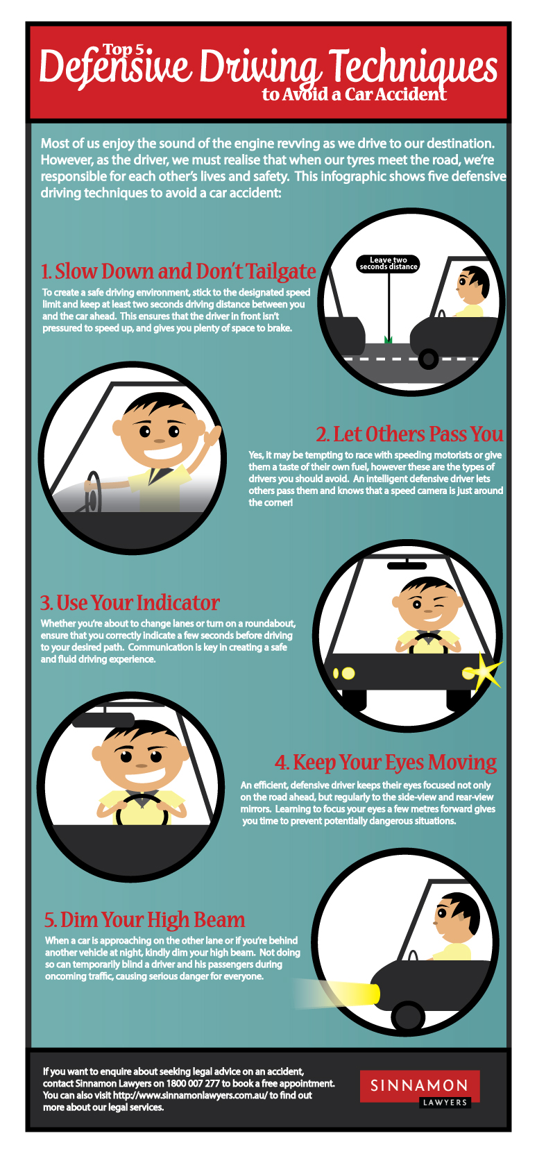 Top 5 Defensive Driving Techniques To Avoid A Car Accident Infographic Top 5 Defensive Driving Techniques To Avoid A Car Accident Infographic