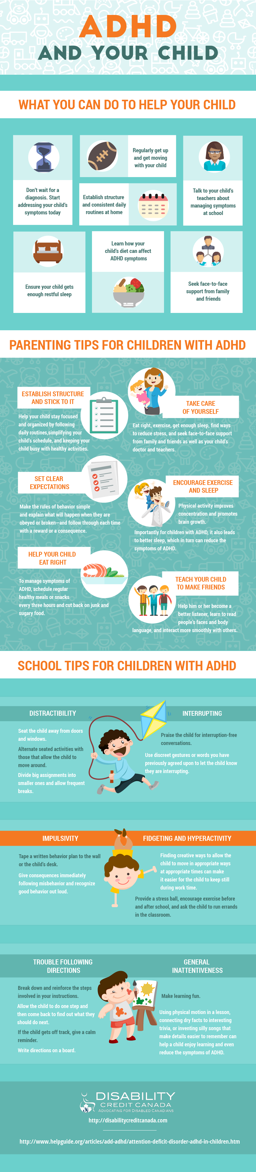 ADHD In Children Infographic 