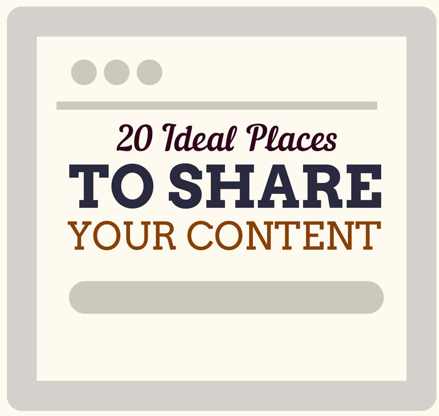 20 Ideal Places To Share Your Content [Infographic]