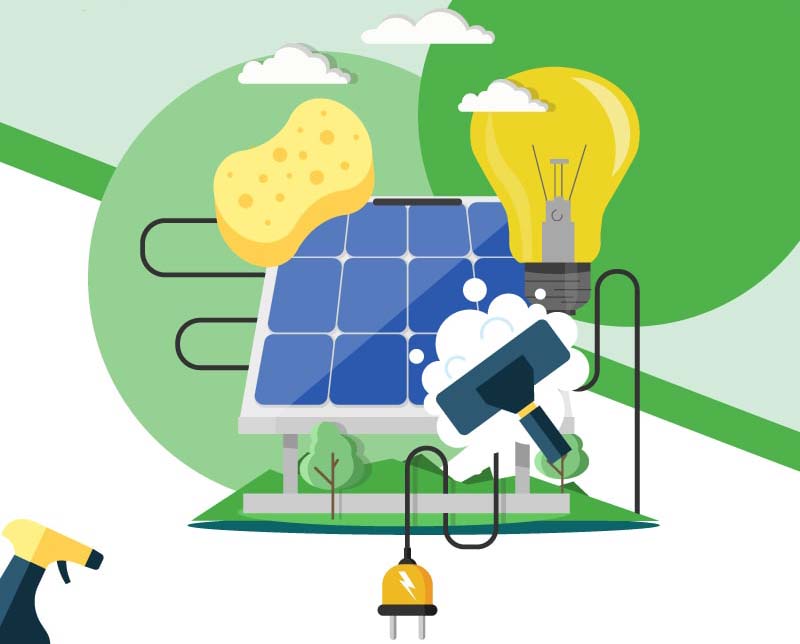 Guide to Cleaning Solar Panels (Infographic)