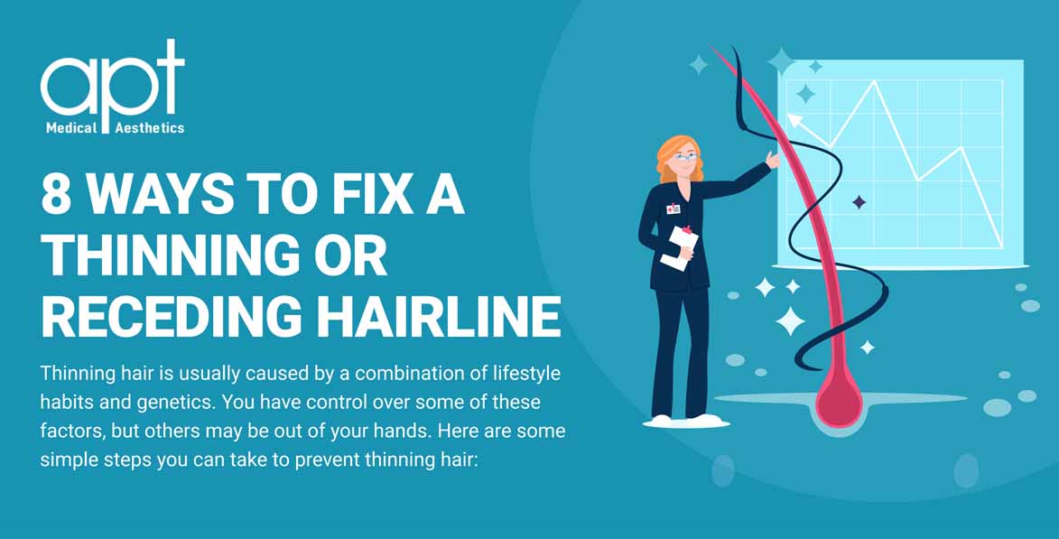 How To Fix a Hairline With Thin or Receding Growth (Infographic)