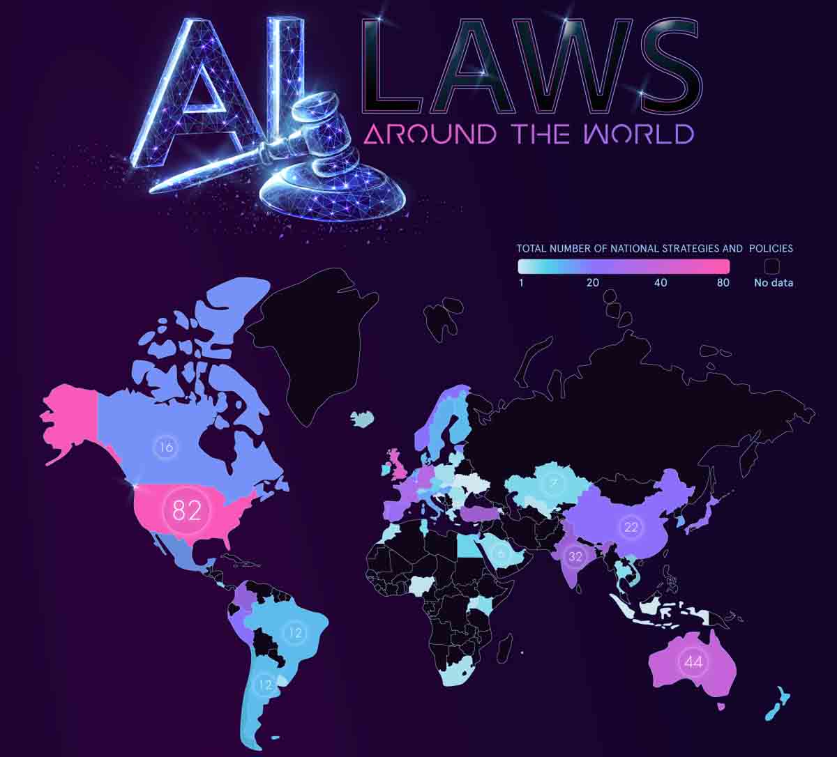 AI Laws Around the World (Infographic)